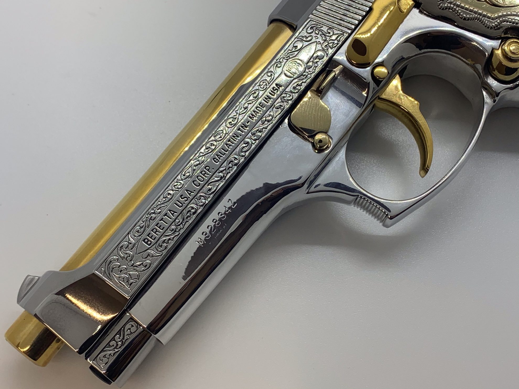 Gold Plated Beretta 92FS - American Golden Gun